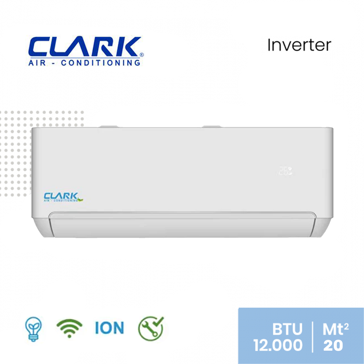 Aire Acondicionado Split 12.000 BTU/h Inverter WIFI Clark – Lurek